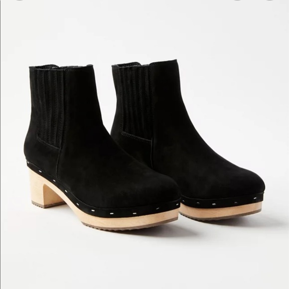 LOFT | Shoes | Loft Leather And Wood Clog Booties New | Poshmark